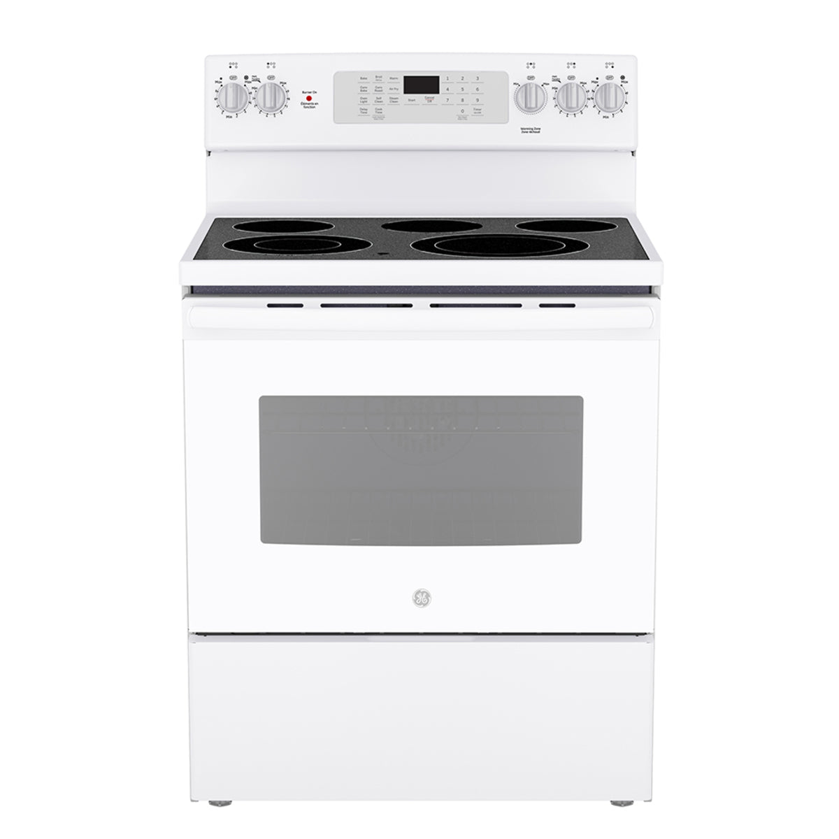 GE JCB840DVWW 30” Free Standing Electric Convection Range with No-Preh ...