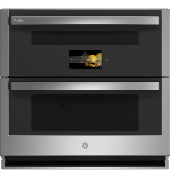 GE Profile™ PTS9200SNSS 30" Smart Built-In Twin Flex Convection Wall O ...