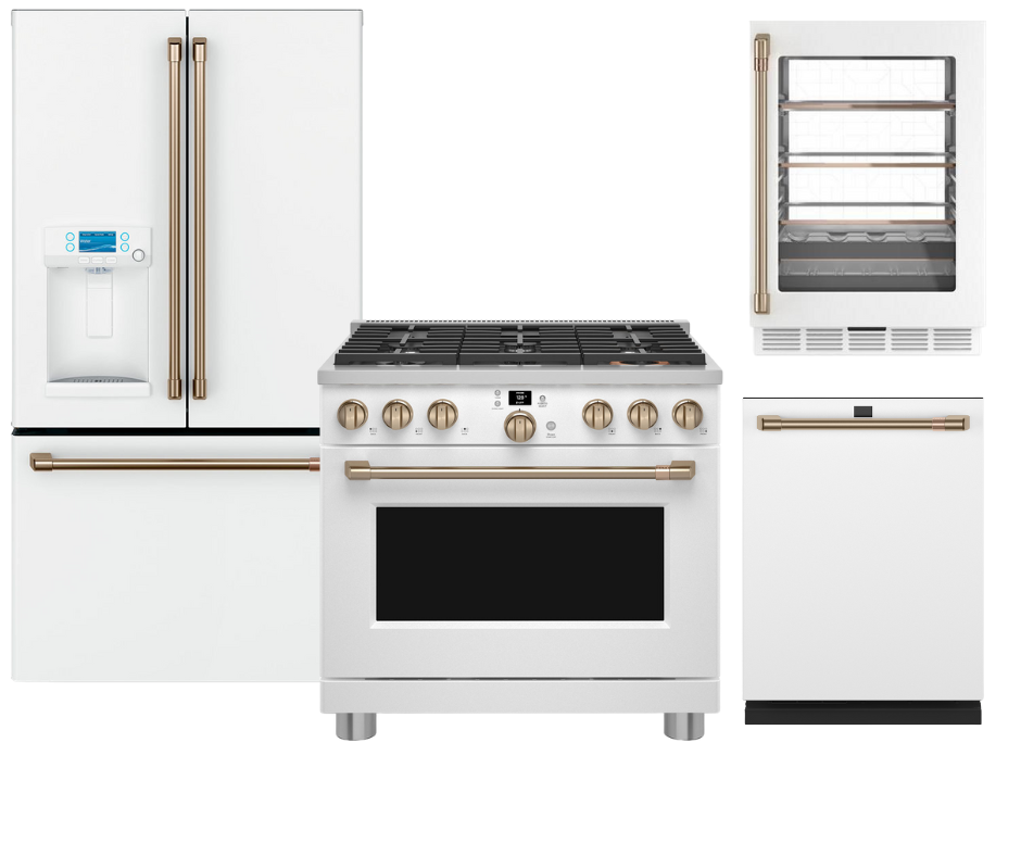 Café 36" Counter Depth Fridge with 36" Stove - Dishwasher and Beverage ...