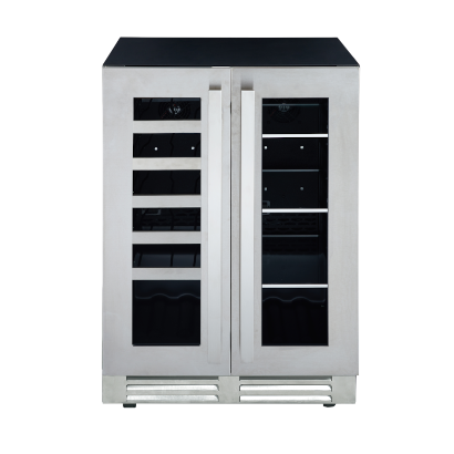 Marathon MBWC56-FDSS 24" Stainless Steel French Door Dual Zone Beverag ...