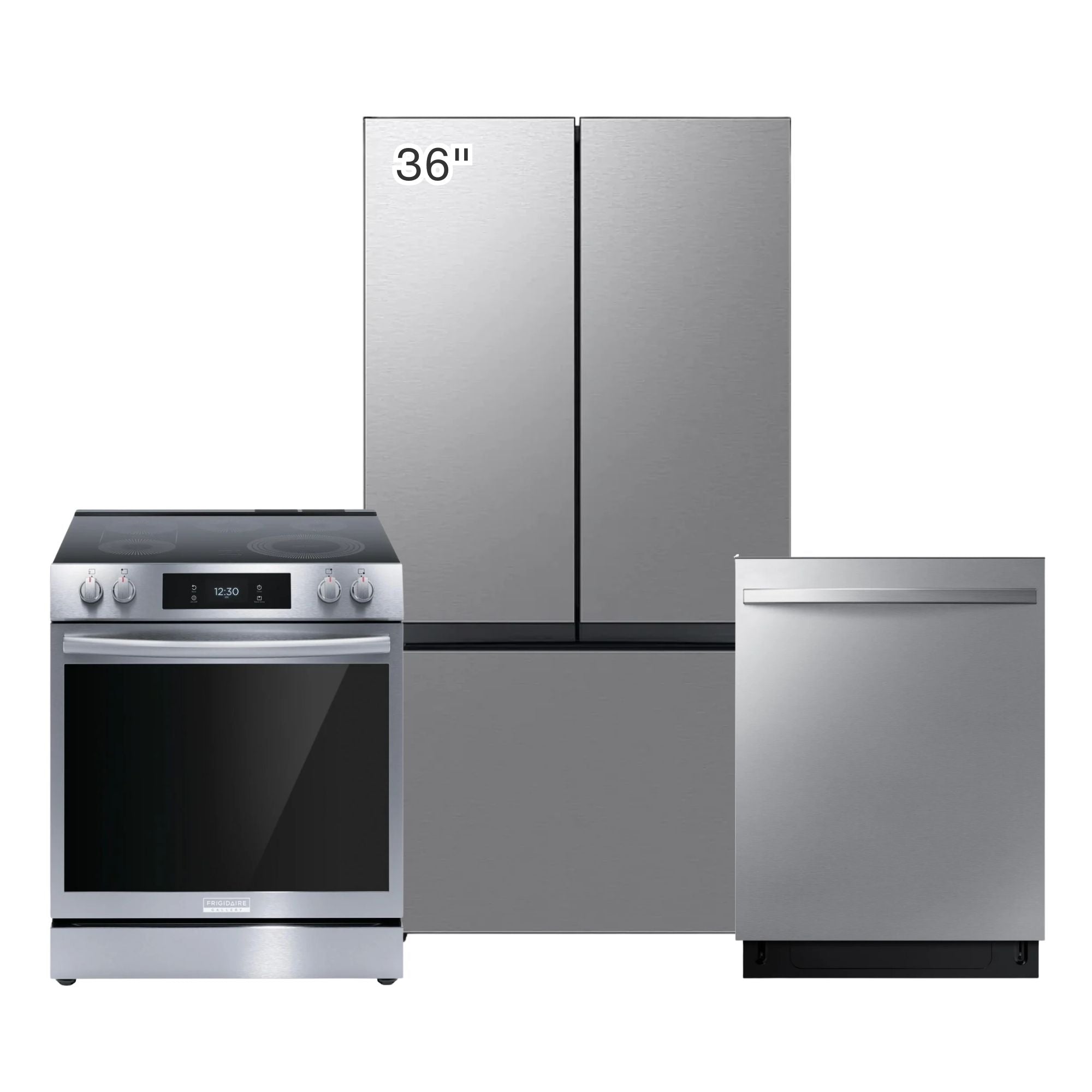Samsung & Frigidaire Gallery 3-Piece 36" Refrigerator Appliance Bundle ...