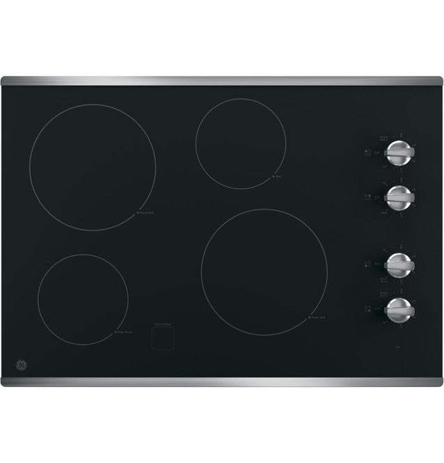 GE JP3030SJSS 30" Built-In Knob Control Electric Cooktop in Stainless ...