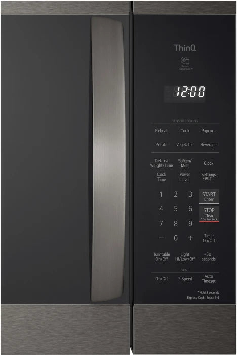 LG MVEM1825D 1.8 cu. ft. Smart Over-the-Range Microwave in Black Stain ...
