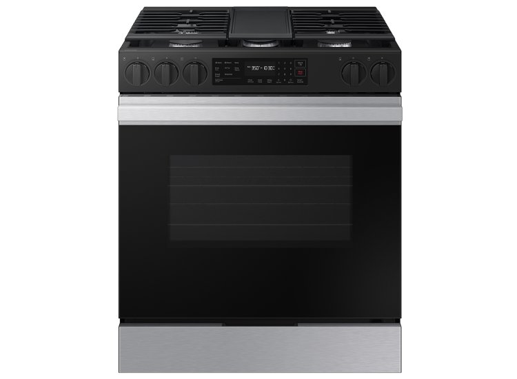 Samsung NSG6DG8300SRAA Slide-In Gas Range Smart Bespoke 6.0 Cu. Ft. Wi ...